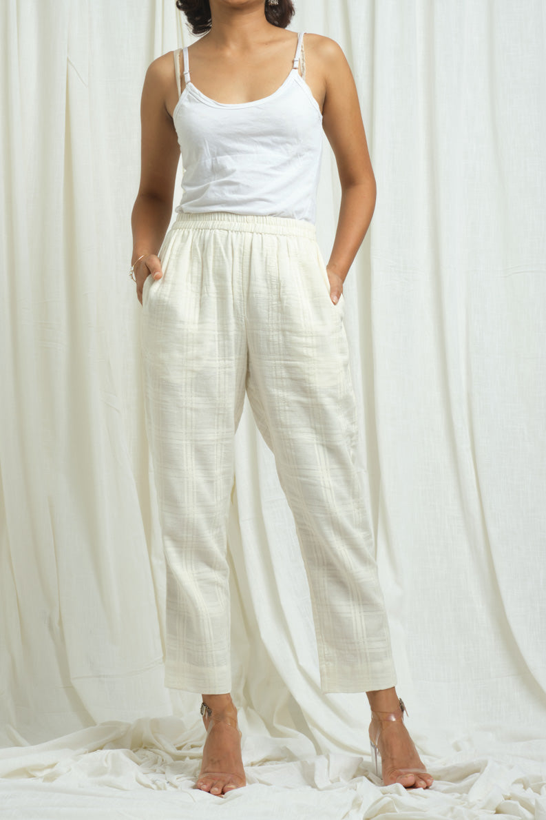 Cotton Dobby checkered pants with lining – Cyan India